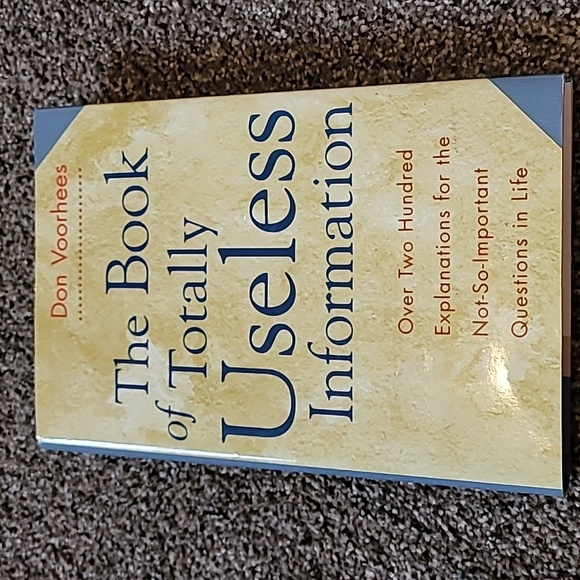 Other | The Book Of Totally Useless Information By Don Voorhees | Poshmark